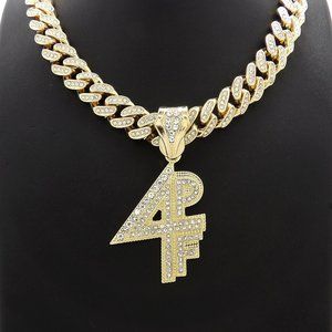 Accessories | Lil Baby 4pf Pendant Iced Cuban Choker Chain | Poshmark